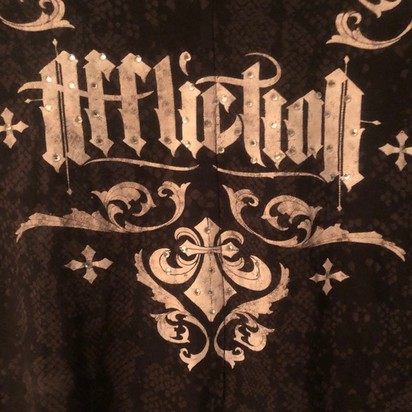 Affliction | Tops | Affliction Long Sleeved Top Size Xl Snake Print ...